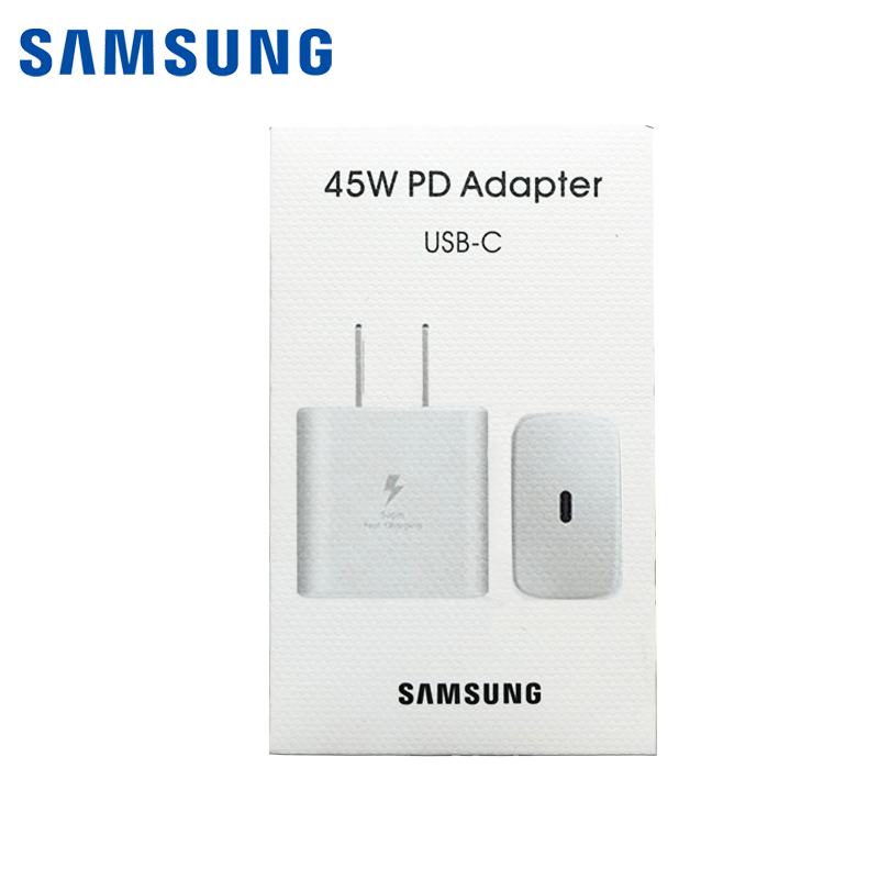 Cargador Samsung Cubo 45W PD USB-C Blanco | Tecno Center Guatemala