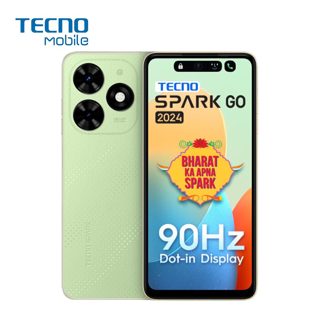 Celular Tecno Spark Go 2024 4G 128GB/4 Liberado Dual Sim Verde | Tecno Center Guatemala